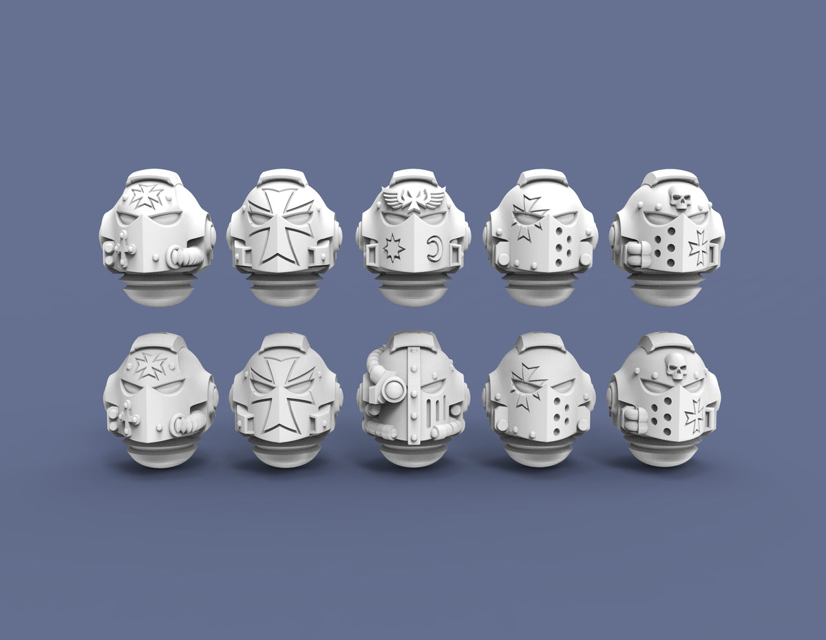 Space Astronaut Knight Templar Relic Heads — Sovereign Printing