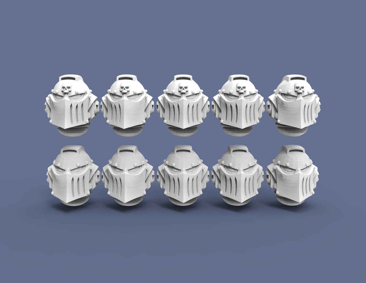 Space Astronaut Siege Knight Heads — Sovereign Printing