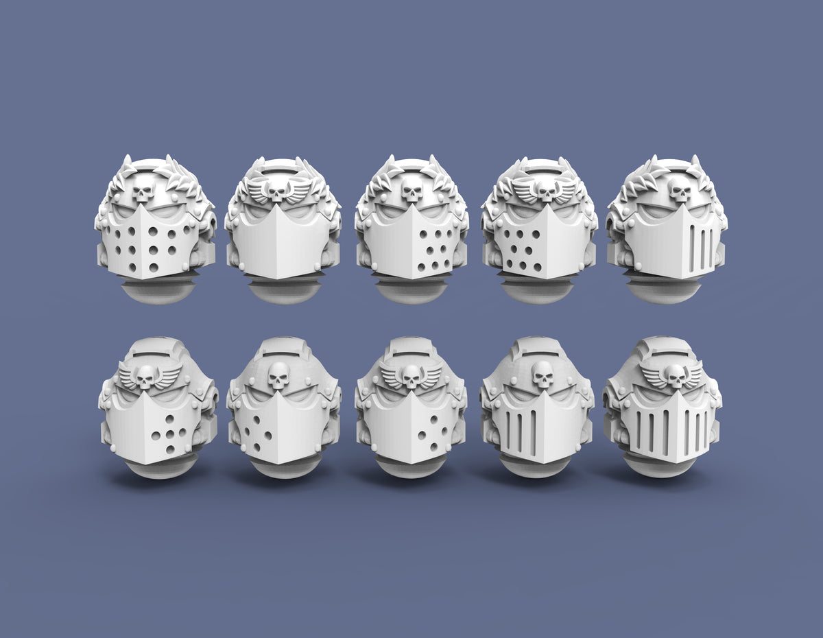 Space Astronaut Armored Knight Heads — Sovereign Printing